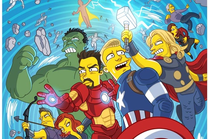 Il transforme les super-héros en Simpson