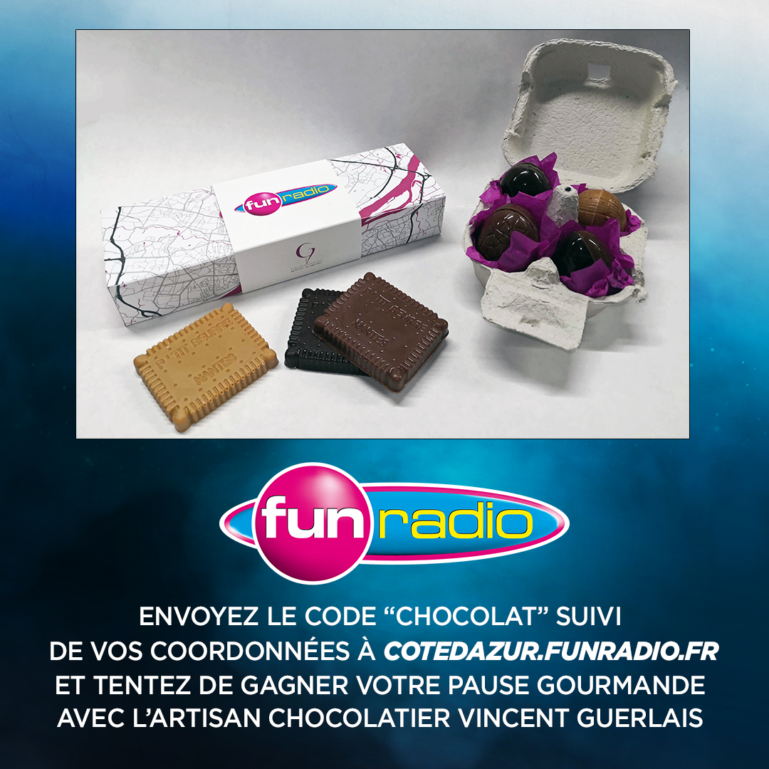 Fun Radio Côte d'Azur vous offre vos chocolats de pâques Guerlais