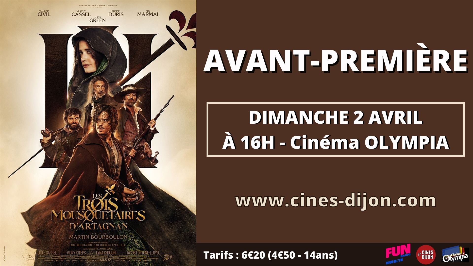 Gagne tes places pour l'avant première LES TROIS MOUSQUETAIRES