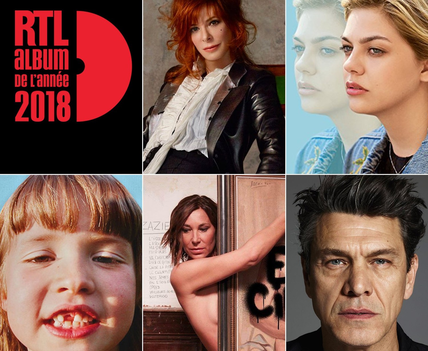 Album RTL de l'année 2018 : découvrez les 5 finalistes