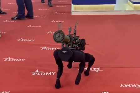VIDÉO - Russie : un robot-chien monté d'une arme présenté lors d'un ...