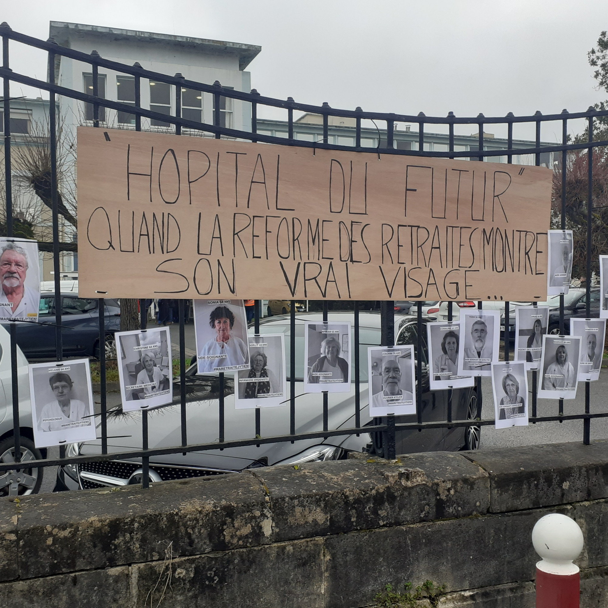 Retraites Pour Lutter Contre La Réforme Un Hôpital Expose Des Photos