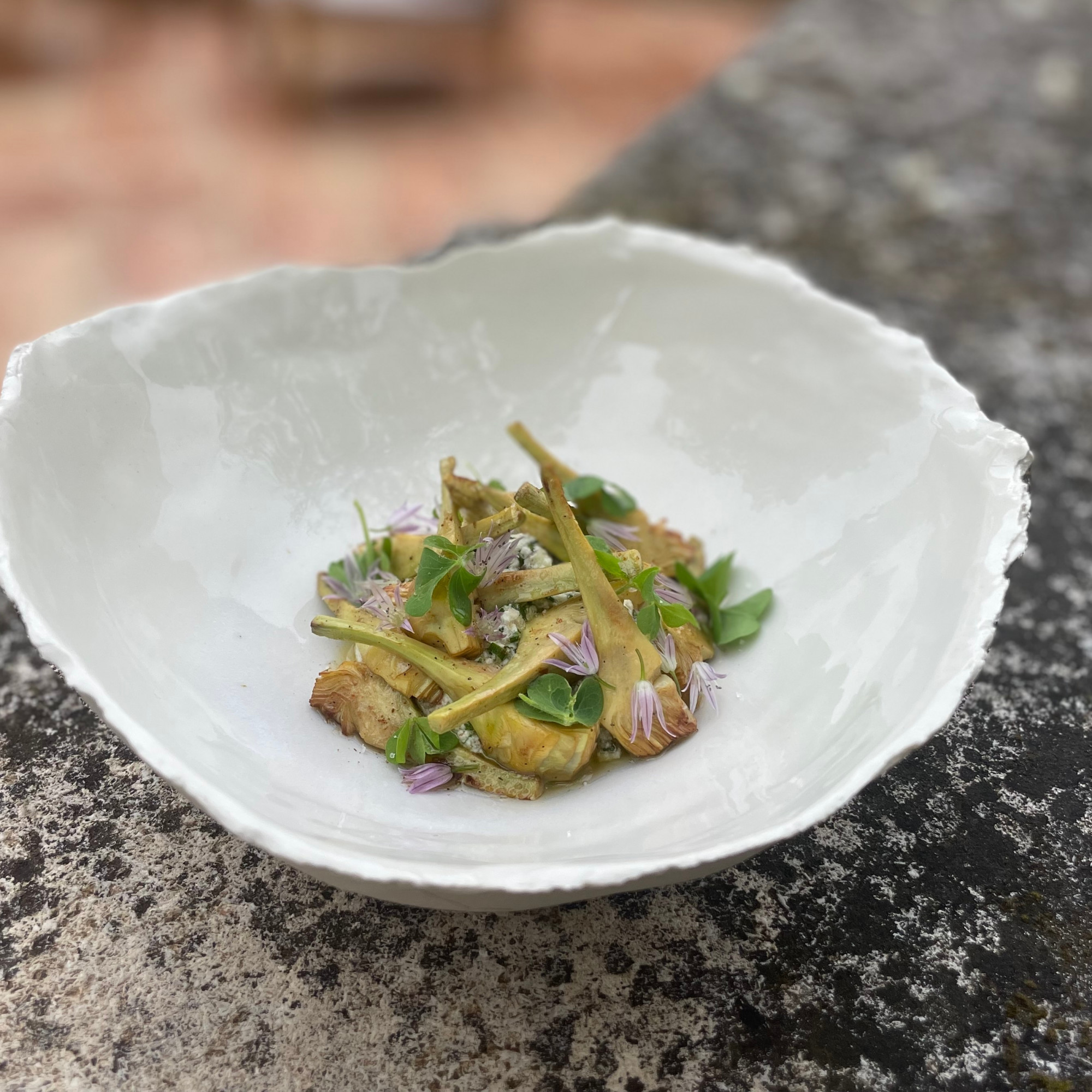 Recettes d'été : artichaut et brousse du Rove par Guillaume Goupil