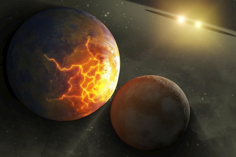 Espace : il y a 4 milliards d'années, une énorme collision planétaire ...